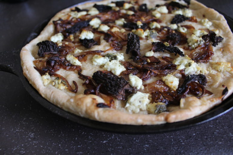 Morel & Caramelized Onion Pizza • BC Outdoors Magazine