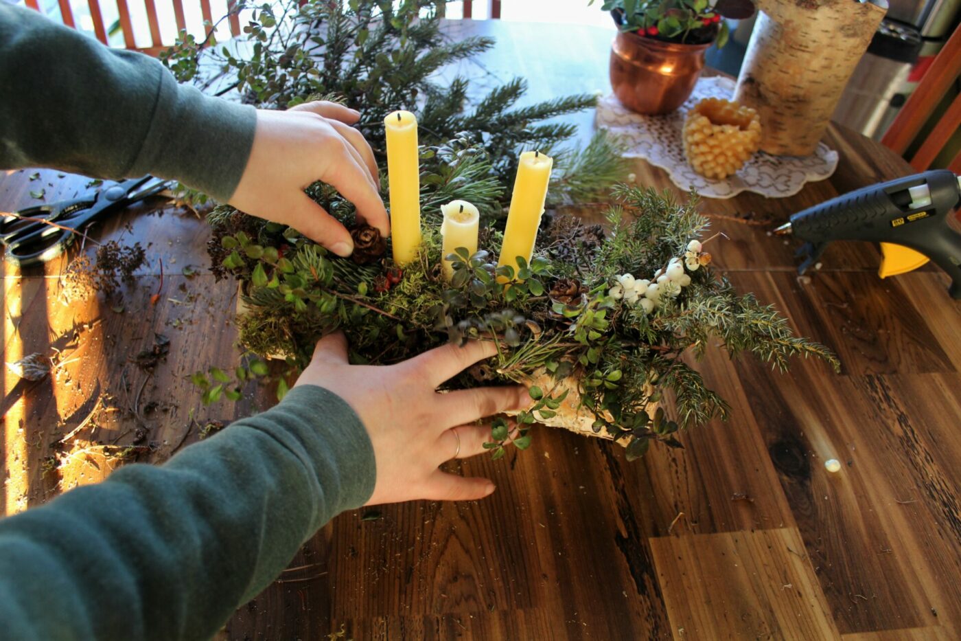 DIY Yule Log Centrepiece • BC Outdoors Magazine